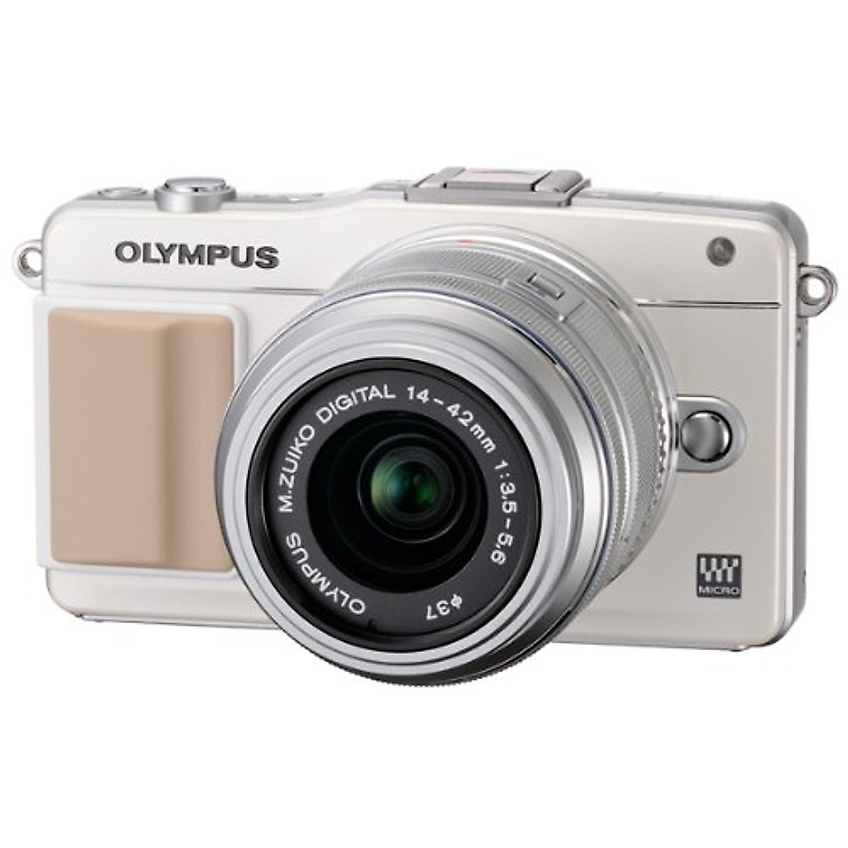 Olympus E-PM2 16MP Mirrorless Digital Camera with 14-42mm and 40-150mm Two Lens Kit (White) (Old Model)
