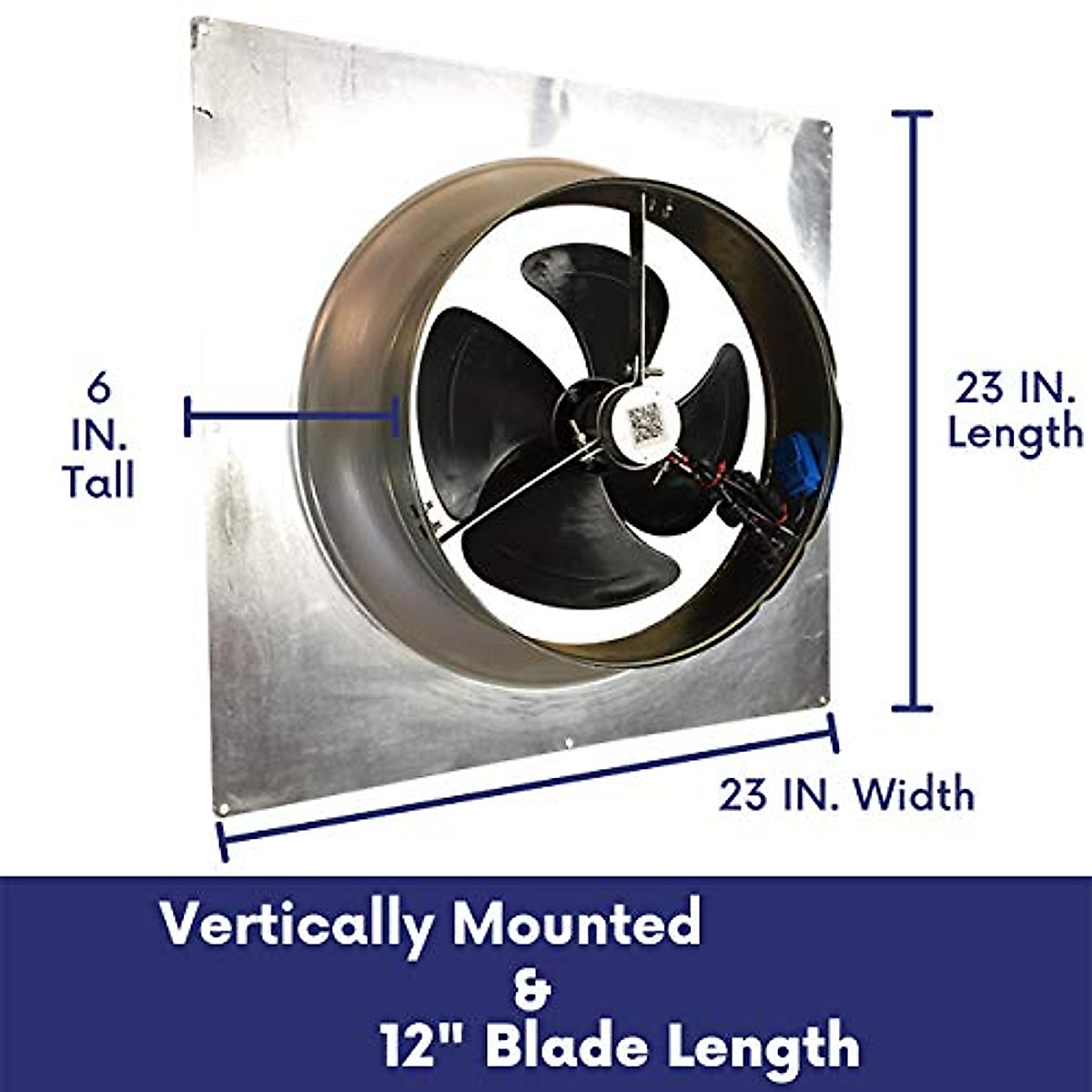 Remington Solar 20-Watt Gable Solar Attic Fan with Thermostat/Humidistat (20 x 20 x 6 IN) - Brushless Motor – Solar Vent Fan - Hail and Weather Resistant – Solar Powered Attic Fan for Homes