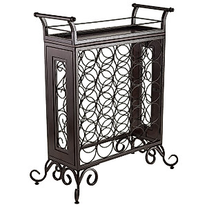 Winsome Wood Antique Bronze Finish Silvano Wine Rack