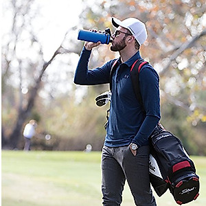 Takeya Vacuum Insulated Stainless Steel Water Bottle, 18 oz, Navy