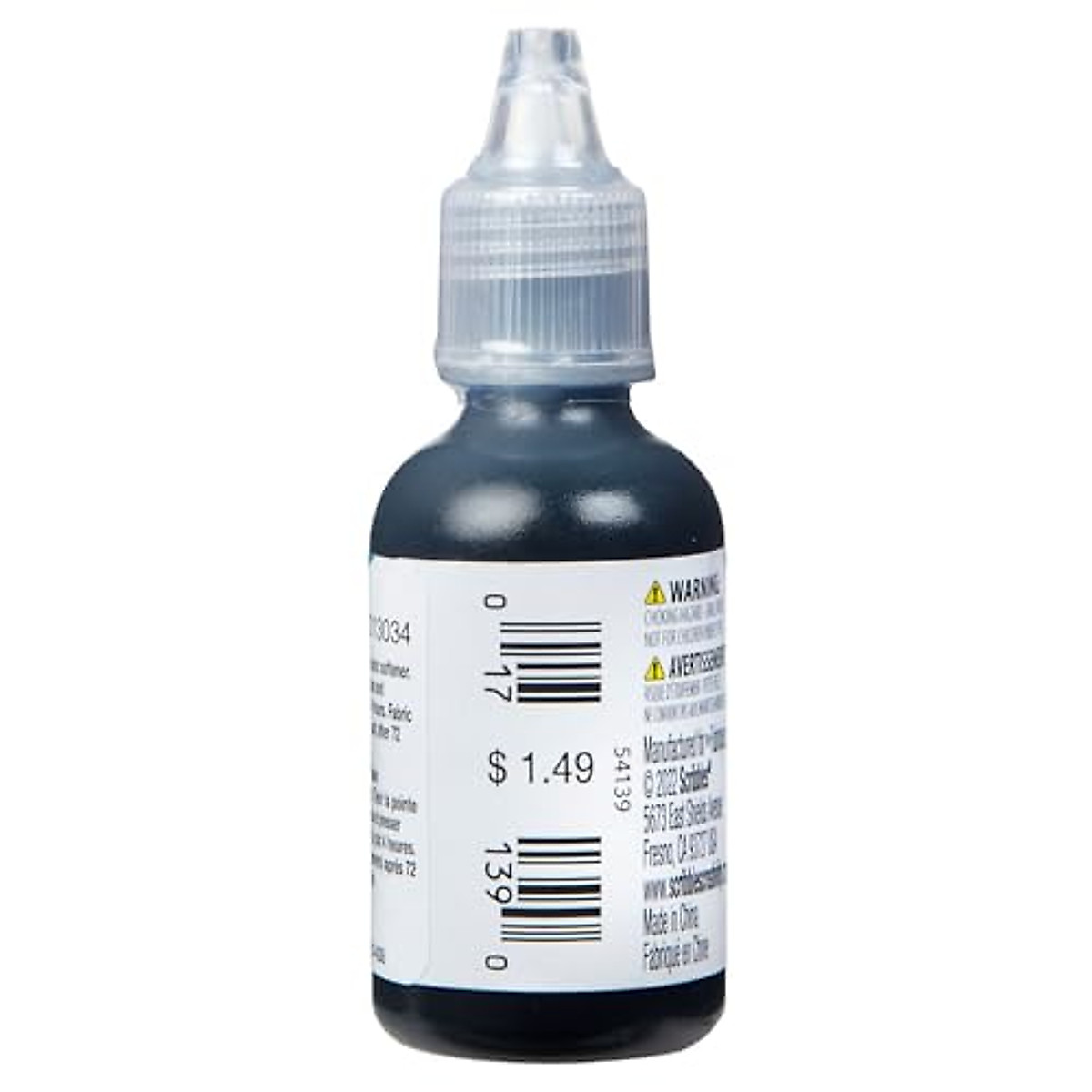 Scribbles 1oz 3D Fabric Paint, Shiny Black