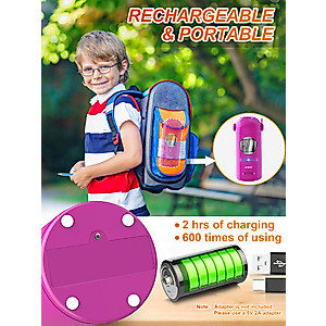 AFMAT Electric Pencil Sharpener for Colored Pencils, Fully Automatic Robot Pencil Sharpener, Auto in & Out, Rechargeable Hands-Free Pencil Sharpener for 7-11.5mm Jumbo Pencils, Home, Classroom