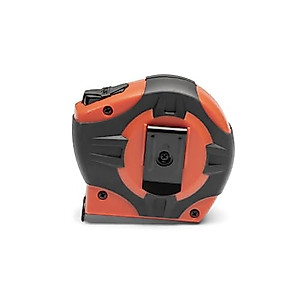 Crescent Lufkin 1" x 25' P1000 Series Hi-Viz® Orange Engineer's Yellow Clad A4 Blade Power Return Tape Measure - PHV1425DN