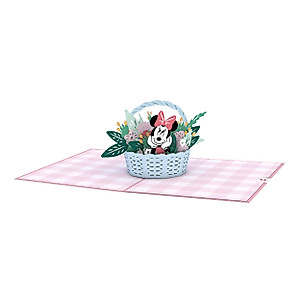 Lovepop Disney Minnie Mouse Flower Basket 3-D Pop-Up Greeting Card
