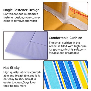 SHIZLIN Warm and Comfortable Dog Cat House Removable and Washable Dogs Cats Cave Plush Dog Cat Bed(Pink,Medium)