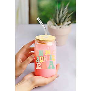 NewEleven Christmas Gifts For Aunt - Aunt Gifts From Niece, Nephew - Birthday Gifts For Aunt, New Aunt, Auntie, To Be Aunt, Aunt Announcement, Promoted To Aunt - 16 Oz Coffee Glass