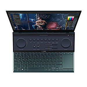 ASUS ZenBook Duo 14 UX482 14” FHD Touch Display, Intel Evo Platform, Core i7-1195G7, 8GB RAM, 512GB PCIe SSD, ScreenPad Plus, Windows 11 Home, WiFi 6E, Celestial Blue, UX482EAR-DH71T