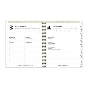 2023-2024 Day Designer Elle Frosted Polypropylene Weekly/Monthly Academic Planning Calendar, 8-1/2" x 11", Blue, July 2023 to June 2024, 142487