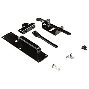 National Hardware N109-050 Gate Thumb Latch, Coated with WeatherGuard Protection, Black Plated Steel