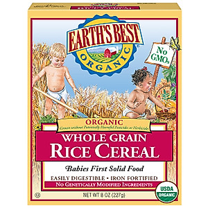 Earth's Best Organic Infant Cereal, Whole Grain Rice, 8 oz. Box