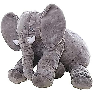 Hmcghie Giant Elephant Stuffed Animals Oversized 24 Inch Large Stuffed Elephant Pillow Toy Gray Gifts for Kids Girlfriend Home Decor