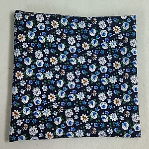 PUMCRAFT Sewing Fabric 100% Plain Cotton Poplin Black Colorful Flower and Navy Blue FlowerPrinted Cotton Poplin Fabric 50x140cm Tree Fabric Patchwork - 50cm - 140cm Fabric Patchwork Craft