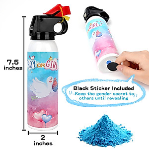 Gender Reveal Fire Extinguisher, 2 Pack Baby Boy Gender Reveal Ideas Party Decor, Biodegragable Gender Reveal Party Supllies (Medium)