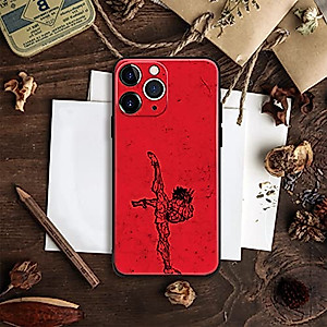 HEMINJYJEF Fashion Japanese Anime Anti-Drop Cover Manga Pattern Non-Slip Shell Soft Silicone Cartoons Protective Phone Cases (for iPhone 13 Pro,Baki Hanma Martial Arts)