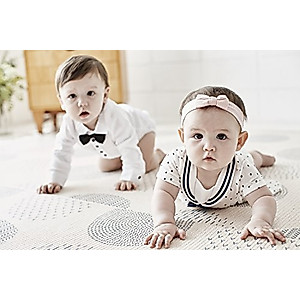 Parklon Pure Soft Baby Play Mat (Extra Large, 92.5 x 55.1 x 0.6 in, Blue Spot/Cloud Bebe)