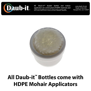 Racquet Art Daub-it Empty Bottles with applicators - 4 oz - Mohair Dauber - 2 Pack