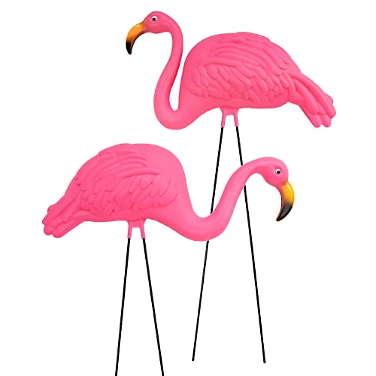 GiftExpress Large Bright Pink Flamingo Yard Ornament/Flamingo Garden Statue/Pink Flamingo Garden Yard Decor (Pack of 2)