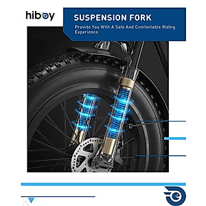 Hiboy Electric Bike x2(Black x1, White x1), 500W Motor (9600W Peak), 720WH Removable Battery, 25MPH Top Speed, 20"x4.0" Fat Tire E-Bike