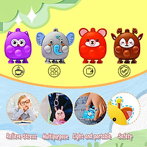 24 Pcs Party Favors for Kids, 3D Animal Pop Fidget Toys Bulk, Sensory Bath Suction Toys for Toddlers, Carnival Treasure Classroom Prizes Box Toys, Fidget Stocking Stuffers Birthday Party Gifts