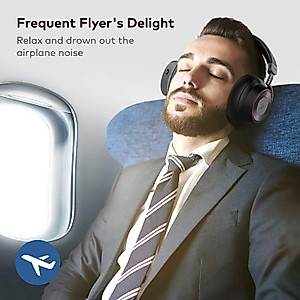 UTAXO Noise Cancelling Headphones, Bluetooth Headphones with Mic Wireless Headphones Over Ear Hi-Fi Sound/Deep Bass, Quick Charge 30H Playtime for Travel Work TV PC Cellphone