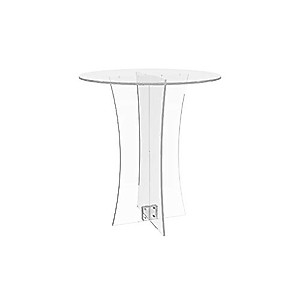 FixtureDisplays® Clear Plexiglass Lucite Acrylic Round Dining/Tradeshow Table, 28" Diameter x 31" Height 10033-1
