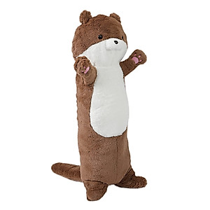 CAZOYEE Super Soft Otter Plush Hugging Pillow, Cartoon Sea Otter Stuffed Animal Plush Doll, Christmas Birthday for Kids Children Girls Boys, 27.5"