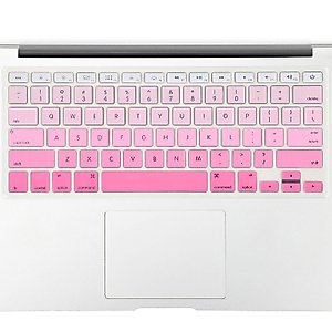 Allinside Pink Ombre Keyboard Cover Skin for MacBook Pro 13" 15" 17" (2015 or Older Version), MacBook Air 13" A1369/A1466, Older iMac Wireless Keyboard MC184LL/B
