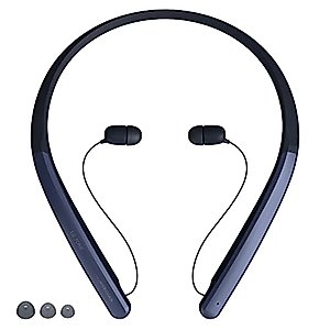 LG Tone Flex Wireless Bluetooth Stereo Neckband Earbuds HBS-XL7-32-Bit Hi-Fi DAC, Meridian Audio,Google Assistant (Navy Blue)
