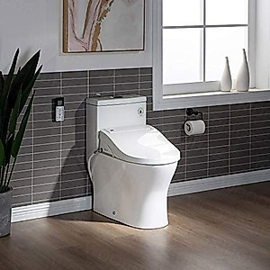 WOODBRIDGE Luxury, Elongated One Piece Toilet with Advanced Bidet Seat, T-0022, White