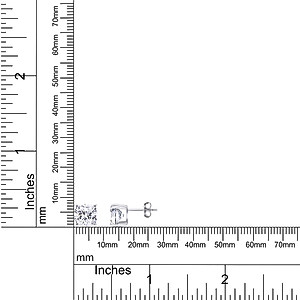 3 Carat Cushion Cut Moissanite Stud Earrings for Women, Lab Created Diamond Solitaire Moissanite Wedding Earrings In 18K White Gold Over Sterling Silver Moissanite Stud Earring for Women