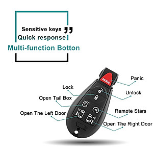 SELEAD Flip Key Fob 7 Buttons Keyless Entry Remote fit for 2008-2015 Town andamp Dodge Grand Caravan Volkswagen Routan Antitheft Keyless Entry Systems M3N5WY783X 2pcs US Stock