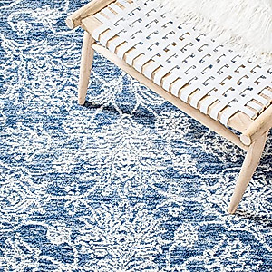 Safavieh Metro Collection 8' x 10' NaturalBlue MET806M Handmade Premium Wool Living Room Dining Bedroom Area Rug