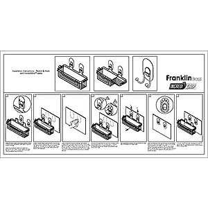 Franklin Brass 193235-CBZ IncrediGrip (No Drill) Double-Pronged Hook, Classic Bronze (2-Pack)