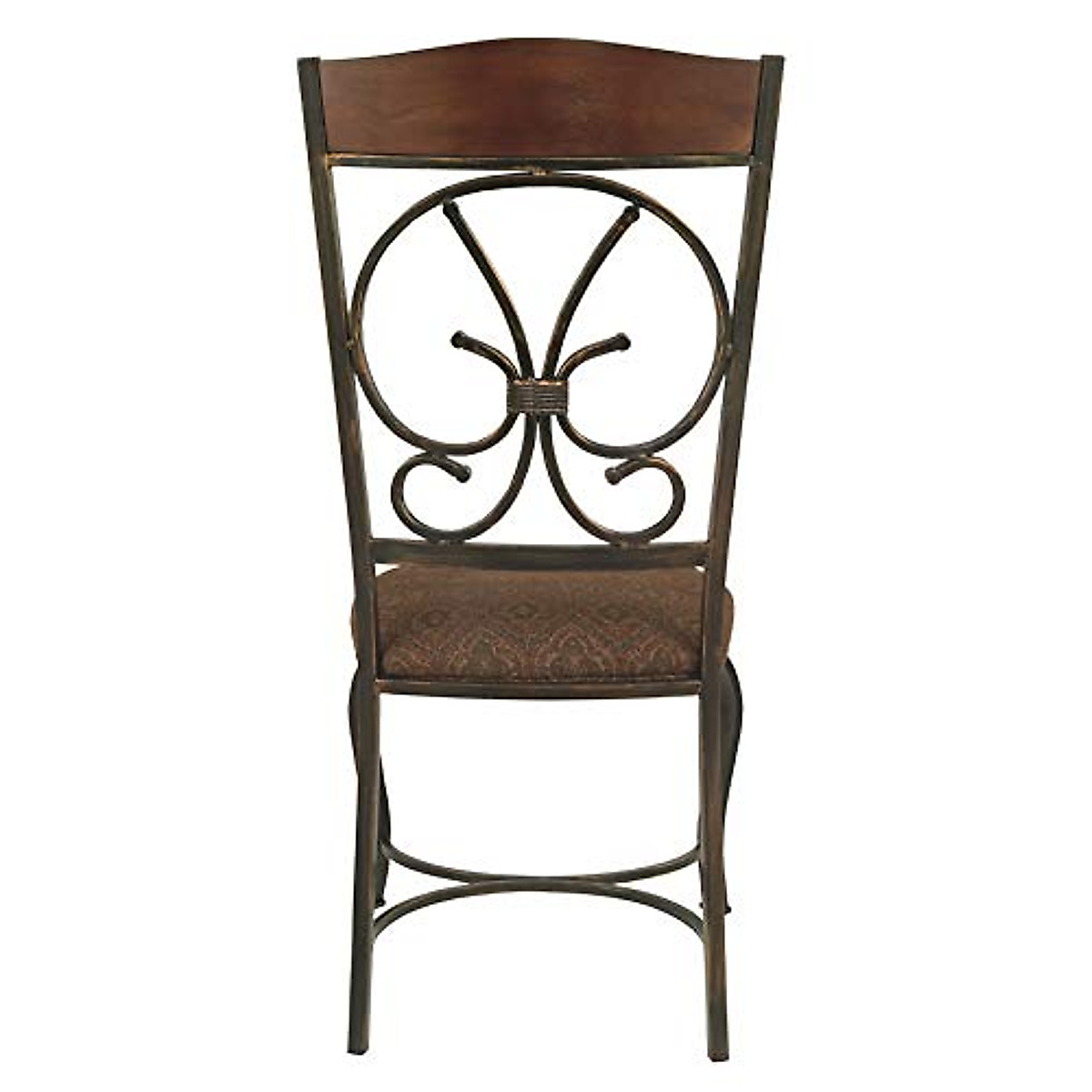 Signature Design by Ashley Glambrey Old World Dining Chair with Cushion, 4 Count,, Brown