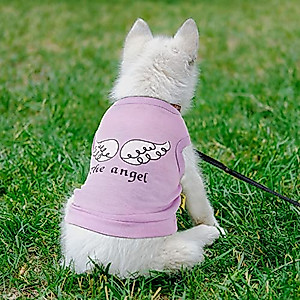 8 Pieces Pet Shirts Printed Puppy Soft Dog Shirt Pullover T Cute Sweatshirts Valentine's Day Girl Clothes Outfits Small for Dogs Cats (Vivid Pattern,Size S)