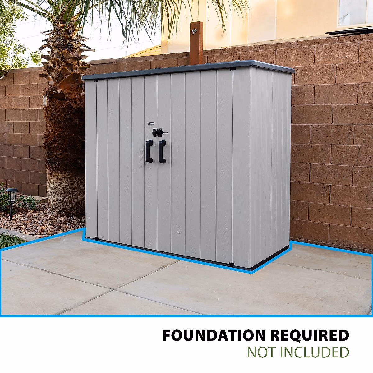 Lifetime Outdoor Utility Storage Shed with Double Wall Steel-Reinforced Construction, 6.3 x 3.6 FT