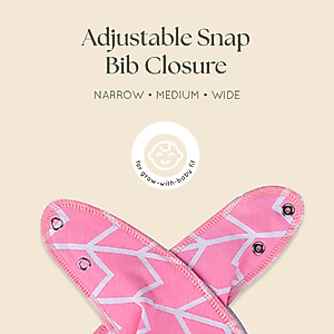 Dodo Babies Bandana Drool Bib Set - Eight 100% Cotton Bibs with Soft Polyester Lining, 2 Pacifier Clips, Binky Case, Pink Gift Bag for Baby Girl or Boy Shower - Adjustable Snap Fit for 3-24 Months