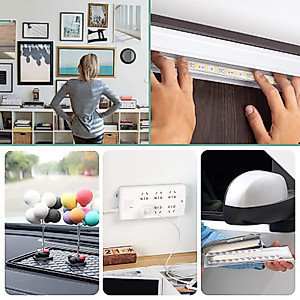 Double Sided Tape Heavy Duty, 164ft Waterproof Mounting Adhesive Tape, Removable Tape for Walls, Poster, LED Strip, Car Trim, Home/Office Decor, Craft Project, Made of 3M Tape, White (164ft x 0.39in)