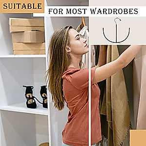 6 Pieces Belt Hanger for Closet Space Saving Black Belt Organizer Hanging Tie Hanger Multi Purpose Tie Rack Closet Organizer Hook Rack for Belt Ties Scarves Camisoles Hats Bras Shoes Organization