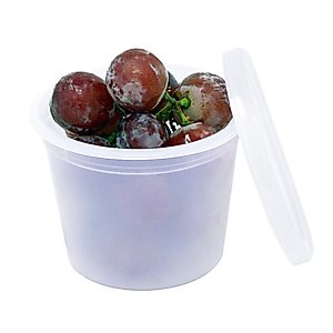 Deluxe 4oz Deli Food Storage Containers Designed for Fridge and Freezer (50 Pack)