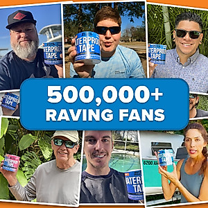 White Waterproof Tape for Leaks Thick Heavy Duty Water Proof Tape Sealing Marine Grade Outdoor Pools, Gutter, Underwater, Stop Leak Seal Tape Waterproof Repair Patch & Seal Sealant 15 Feet x 4 Inches