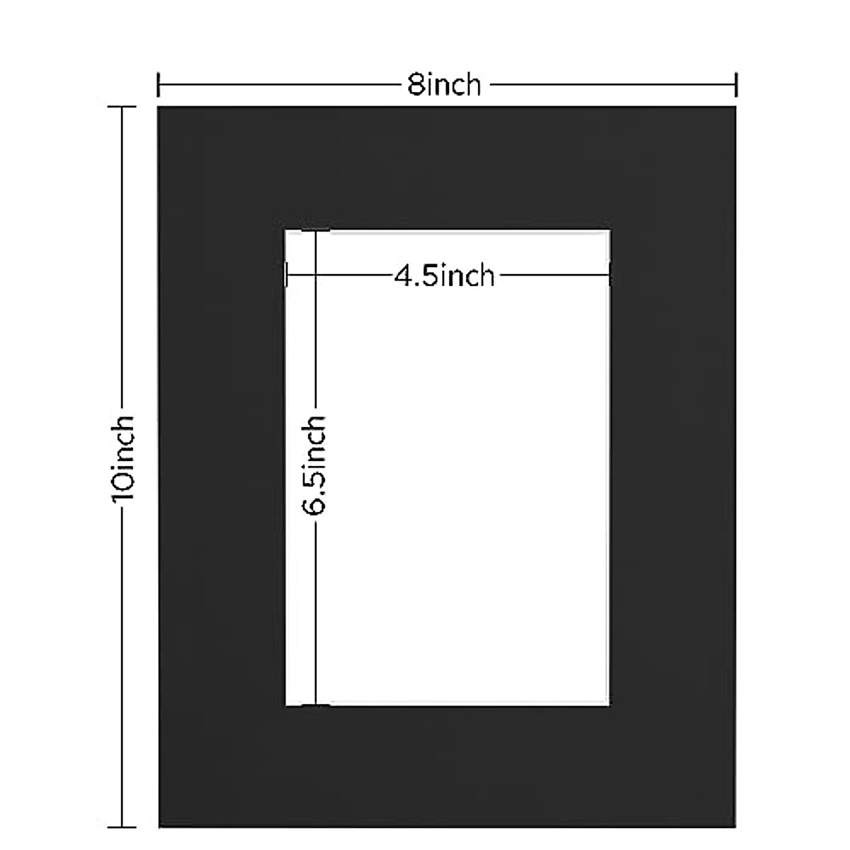 eletecpro 5 Pack Acid-Free Picture Mats Set, 8x10 Inch Core Bevel Cut Mats, Backing Boards, Clear Bags for Framing 5x7 Inch Photos, Artwork, Prints, Display and Preserve Cherished Pictures