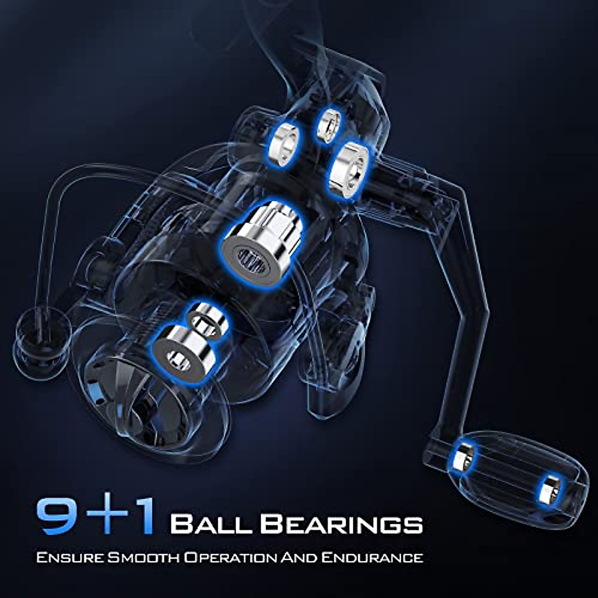 KastKing Centron Lite Spinning Reel, Size 500 Fishing Reel, White, Ultralight for Ice Fishing