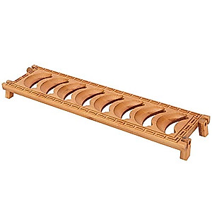 VTOSEN Natural Bamboo Teacup Holder Shelf Tea Cup Draining Rack Organizer Tea Ceremony Accessories(Eight Compartment)