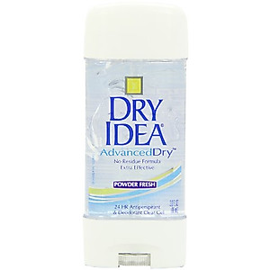 Dry Idea Advanced - Clear Gel Anti-Perspirant & Deodorant, Powder Fresh, 3-Ounce Tube (Pack of 6)