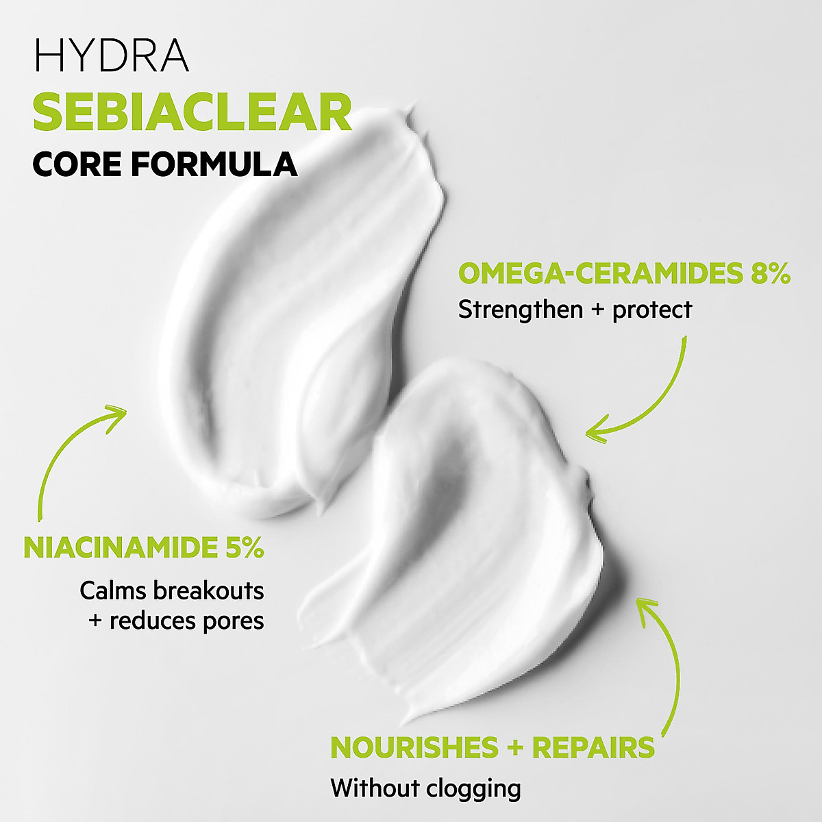 SVR Sebiaclear Moisturizing Face Cream with Niacinamide, Hyaluronic Acid and Ceramides, Soothing Moisturizer for 48h of Hydration, Reduces the appearance of marks. For Oily Sensitive Skin, 1.4 oz.