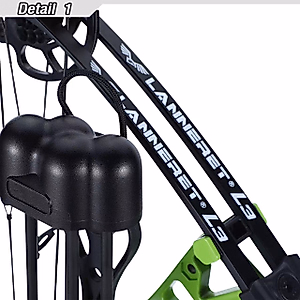 PANDARUS Compound Bow Set 10-40lbs for Pull Child Right Hand Lightweight Design Bow Adjustable 16"~28" Draw Length IBO 290fps New 2023 Professional Set (Green Right Handed Bag Pro)