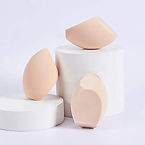 Makeup Sponge Blender & Holder, BIG & SOFT Beauty Makeup Blender Puff Foundation Sponges Set, Applicator Beauty Blending Blenders & Sponge Holder, Concealer Sponge for Liquid Powder Sunscreen (A SET)