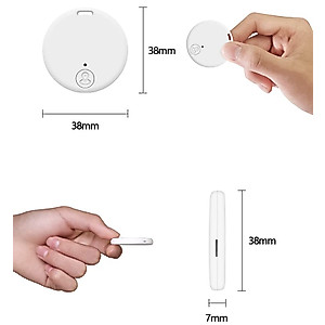 Beauty HAO Mini Dog GPS Tracking Device, No Monthly Fee App Locator, 2022 New Version Portable Bluetooth Intelligent Anti-Lost Device for Luggages/ Kid/ Pet Bluetooth Alarms (White)