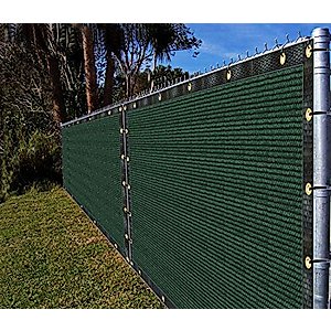 Ifenceview 4'x3' to 4'x50' Green Shade Cloth/Fence Privacy Screen Fabric Mesh Net for Construction Site, Yard, Driveway, Garden, Railing, Canopy, Awning 160 GSM UV Protection (4'x3')